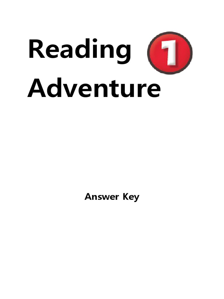 Reading Adventure: Answer Key | PDF