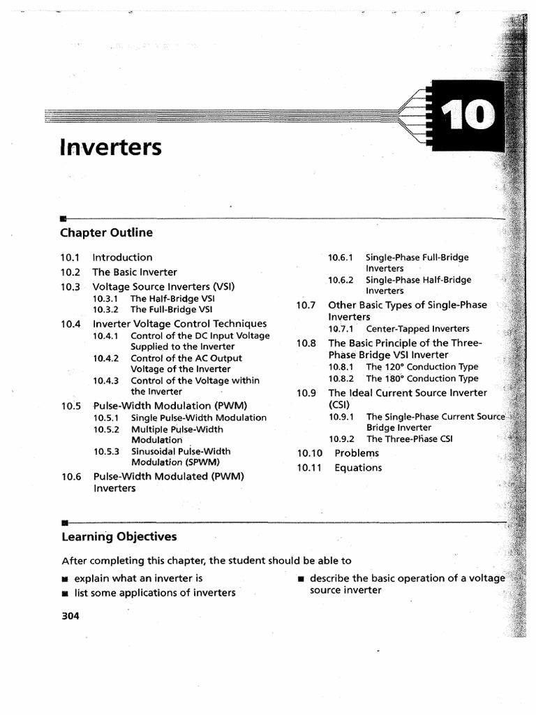 Chapter Outline | PDF | Power Inverter | Power Electronics