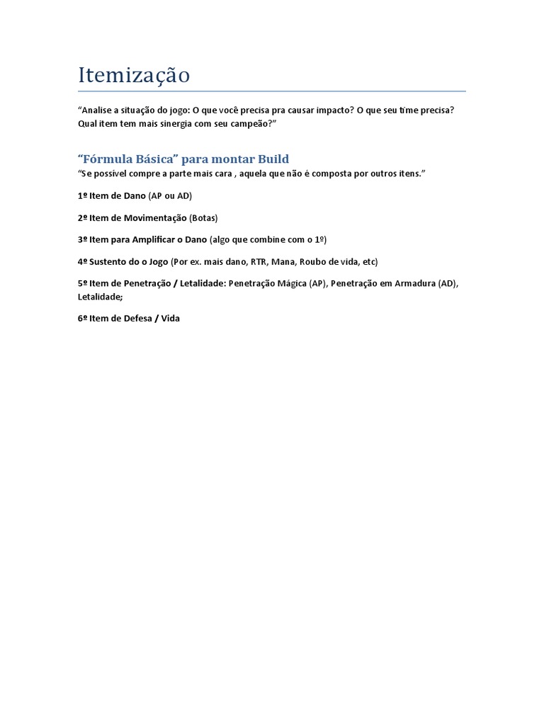 Itemização | PDF