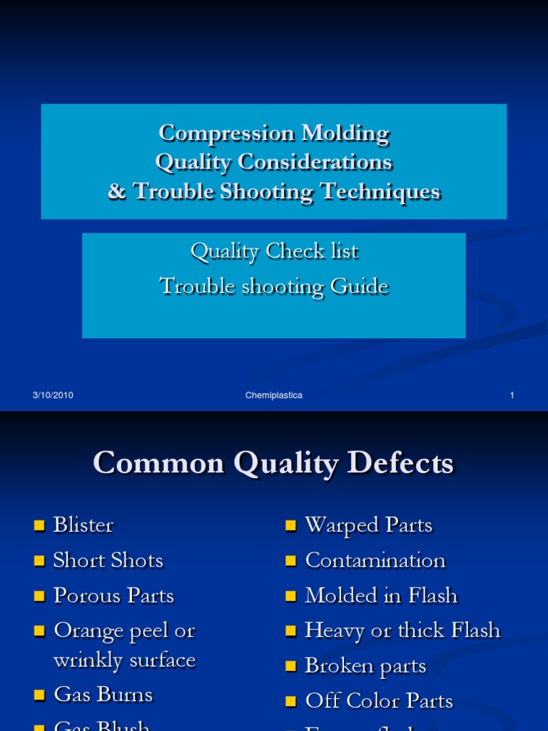 Compression Molding Troubleshooting-Guide | PDF | Porosity | Industries
