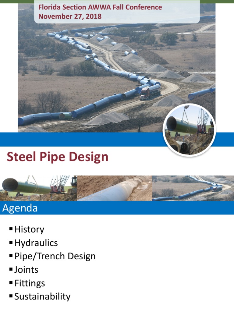 FL AWWA Steel Pipelines - 0 | PDF | Pipe (Fluid Conveyance) | Gas ...
