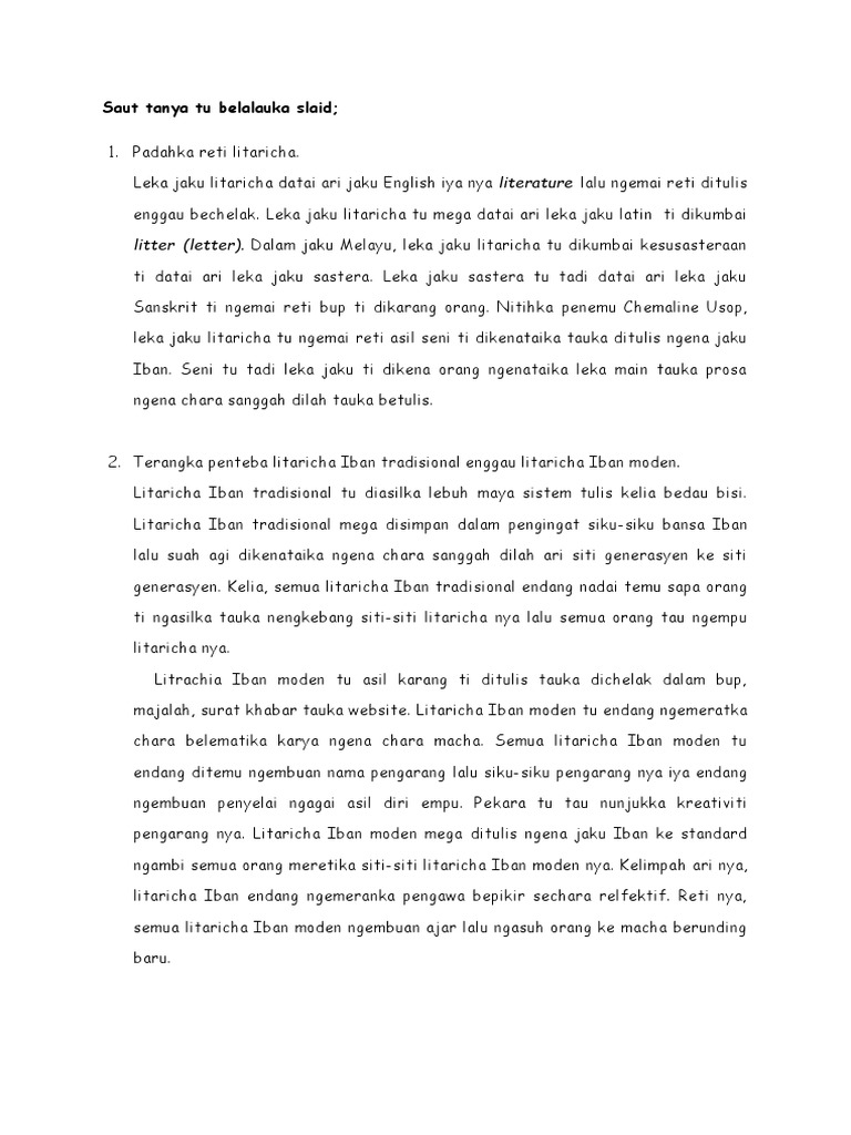 Tutorial 9 | PDF | Borneo | Languages Of Asia