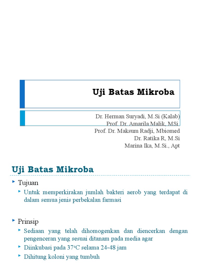 Uji Batas Mikroba - ALT - 2020 | PDF