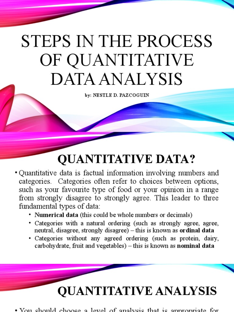 Steps in The Process of Quantitative Data Analysis | PDF | Level Of ...