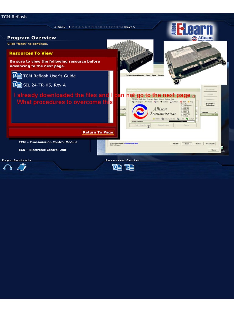 Allison TCM Reflash Procedures | PDF