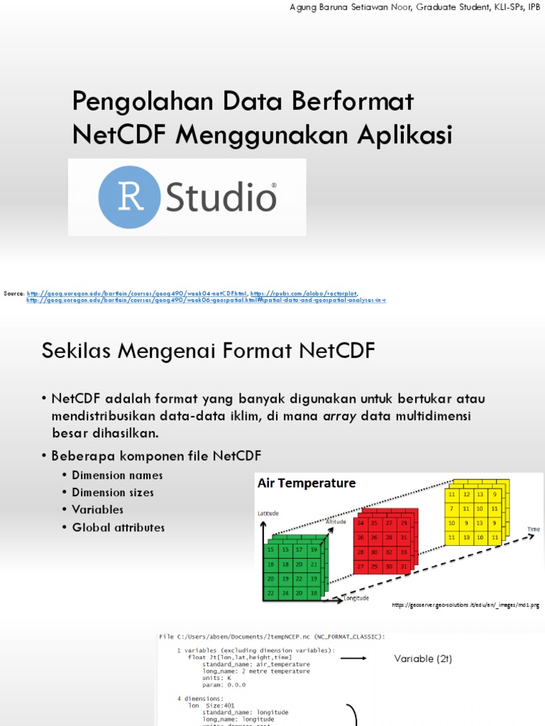 Pengolahan Data Berformat NetCDF Menggunakan Aplikasi | PDF