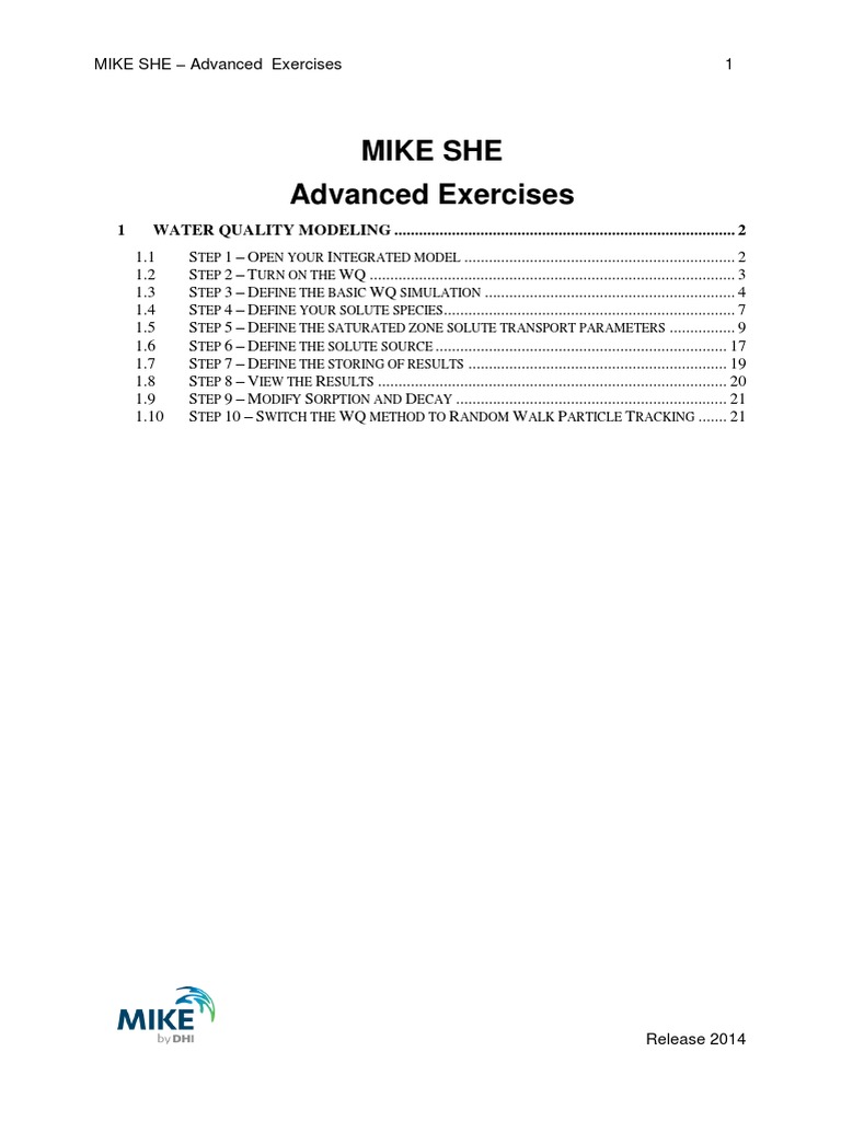 MIKE SHE Advanced Exercises | PDF | Porosity | Solution