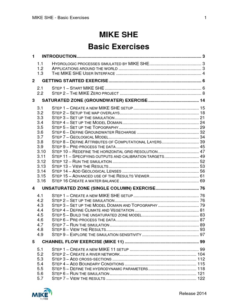 MIKE SHE Basic Exercises | Download Free PDF | Computer File | Hydrology