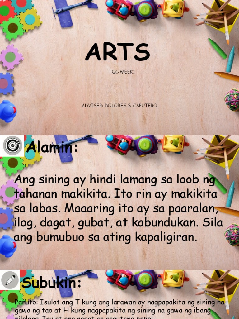 Arts Q1 Week 1 | PDF