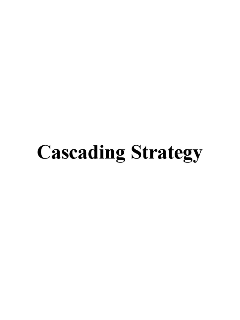 Cascading Strategy | PDF | Goal | Strategic Management