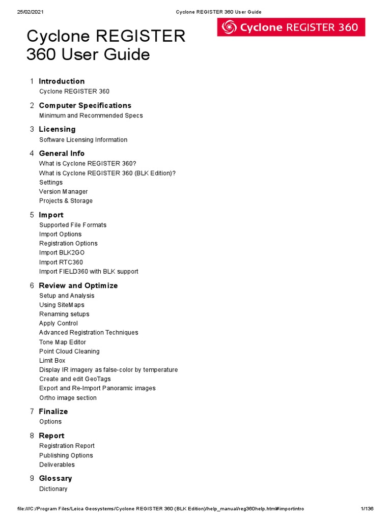 Cyclone REGISTER 360 User Guide | PDF | Image Scanner | Infrared
