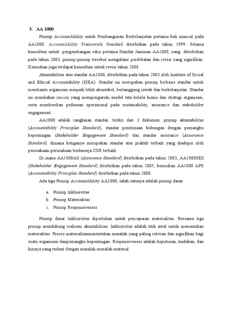 AA1000 Ringkas | PDF | Karier & Perkembangan | Bisnis