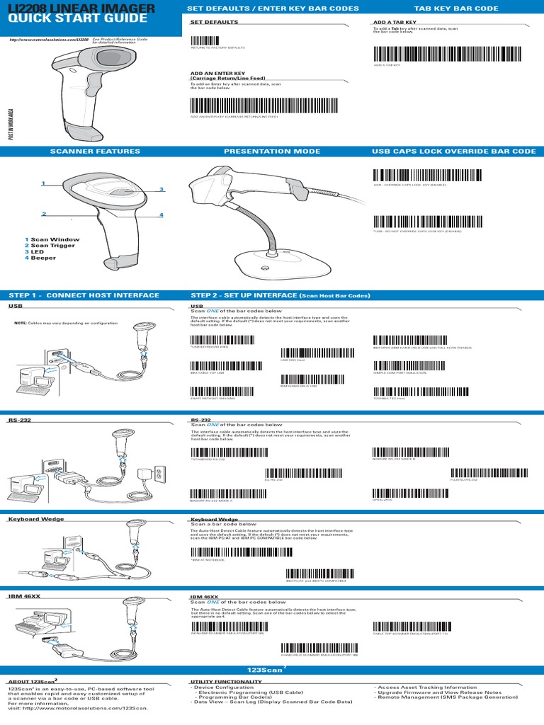 Zebra Codigos Configuracion Lector 2020 | PDF | Barcode | Image Scanner