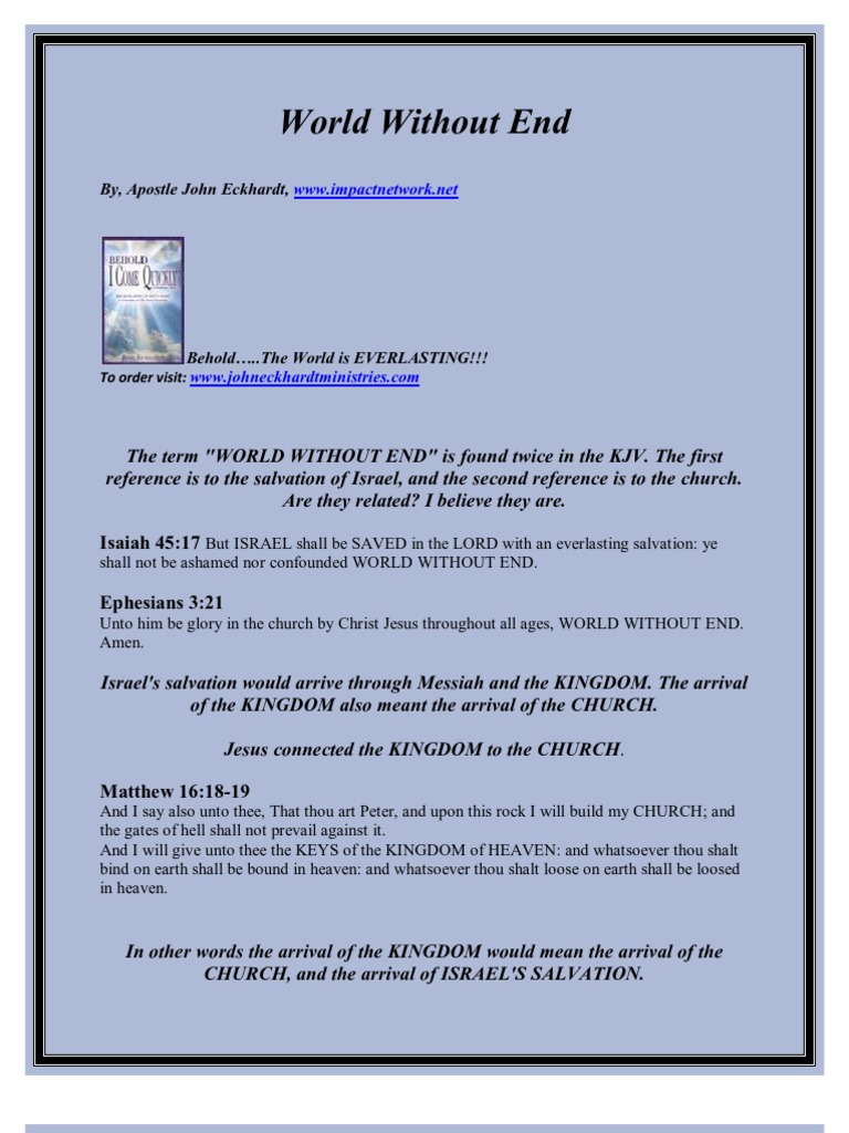 World Without End | PDF