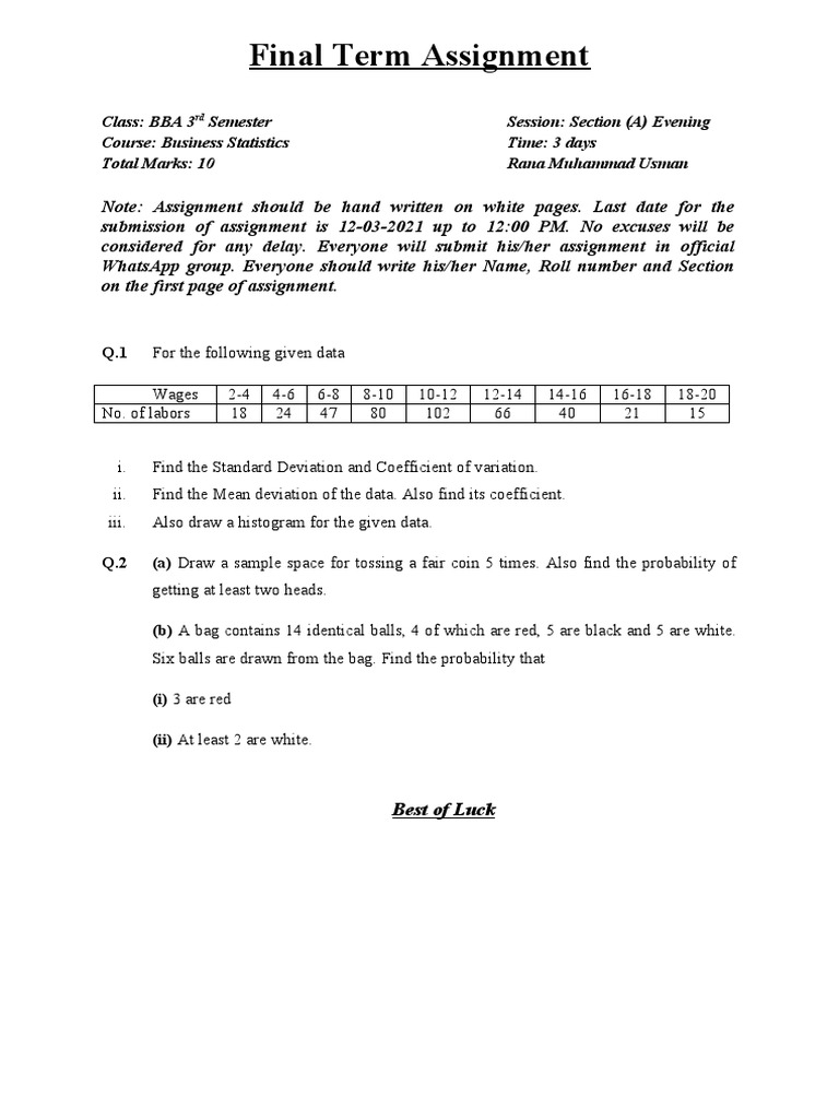 Final Term Assignment | PDF