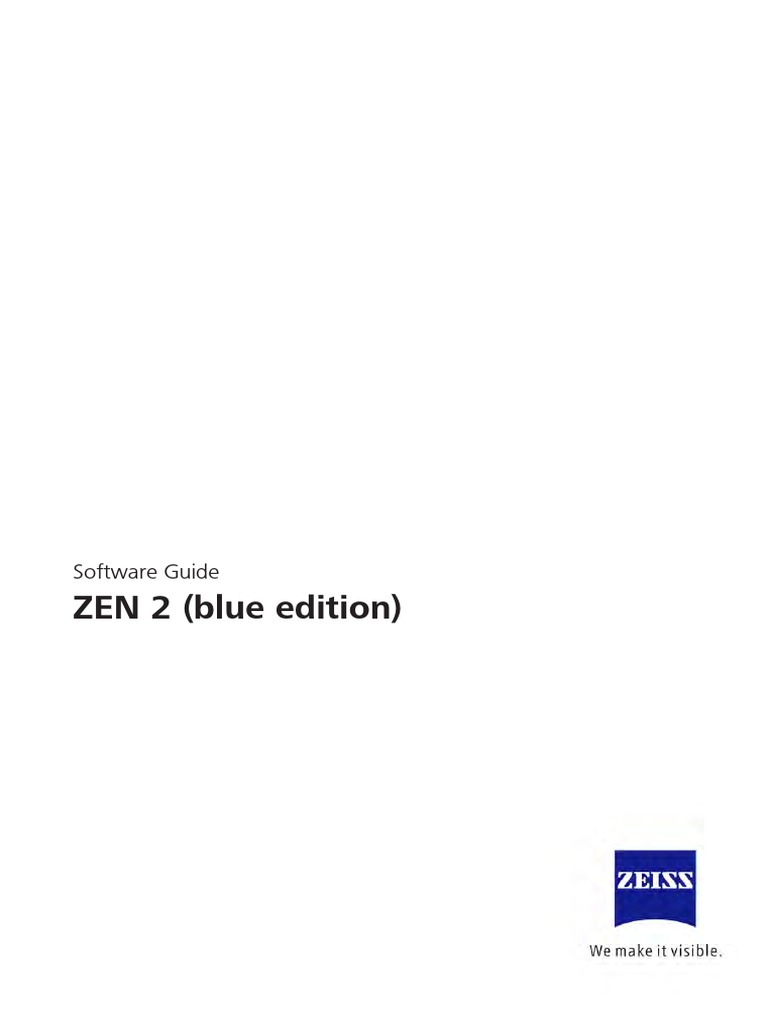 ZEN 2 Blue Edition - Software Guide | PDF | Window (Computing) | Menu ...