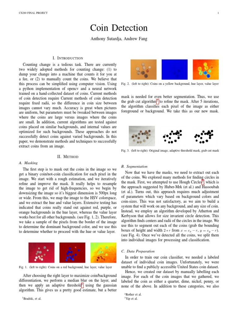 Coin | PDF | Image Segmentation | Statistical Classification