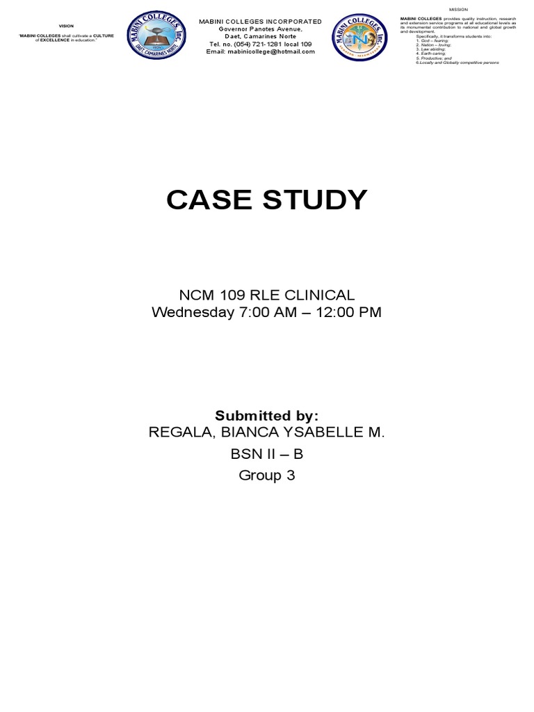 Case Study | PDF | Diarrhea | Dehydration