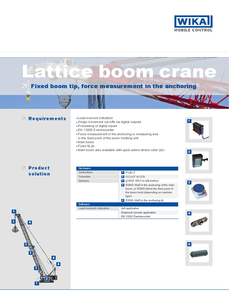Wika Mobile Control-Application-lattice Boom Crane Fixed Boom-En-2018 ...