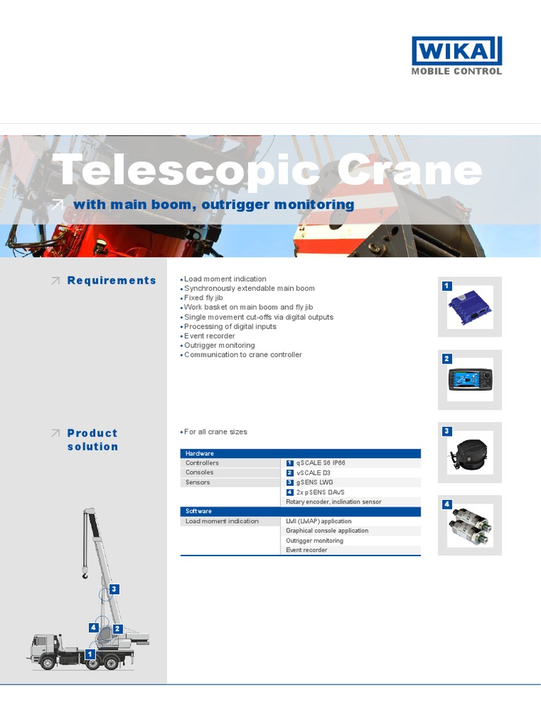 WIKA Mobile Control for Telescopic Cranes | PDF | Crane (Machine ...
