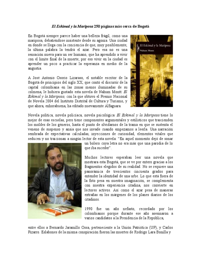 El Eskimal y La Mariposa 250 Páginas Más Cerca de Bogotá | PDF ...