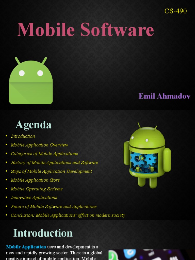 Mobile Software: Emil Ahmadov | PDF | Mobile App | Android (Operating ...
