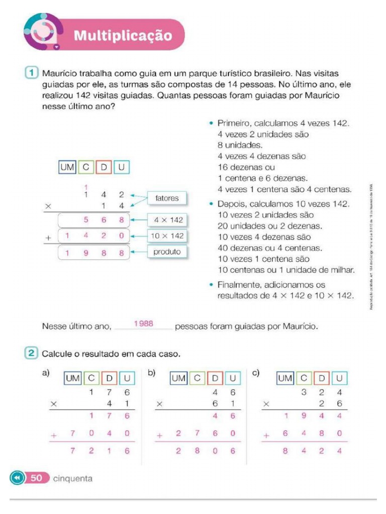 Gabarito Matemática 50, 51 e 52 | PDF