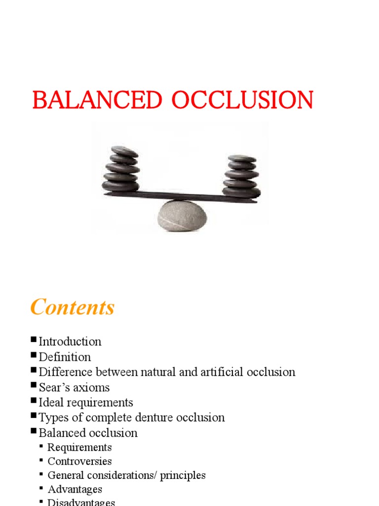 Balanced Occlusion | PDF | Dental Anatomy | Dentures