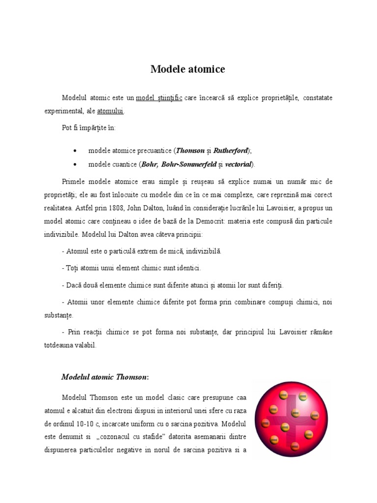 Modele Atomice | PDF