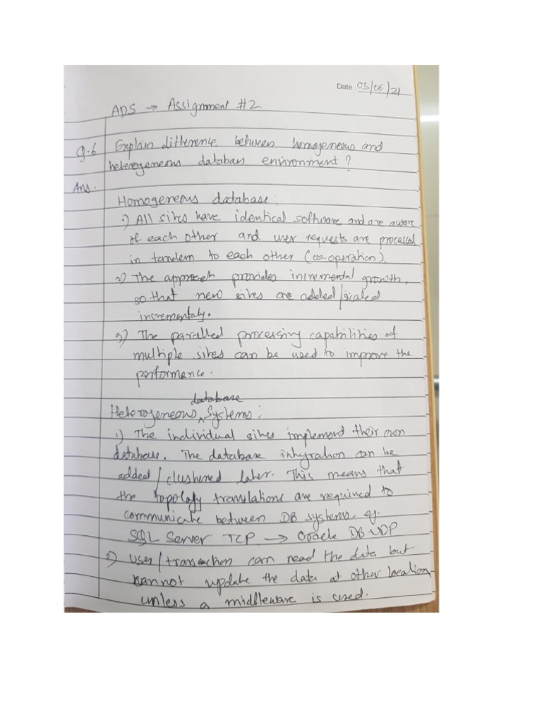 Difference Between Homogenous and Heterogeneous Database Environments | PDF