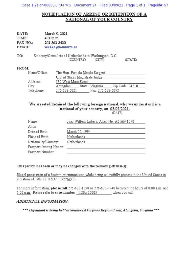 Lijbers Consular Notification | PDF | Politics | Law