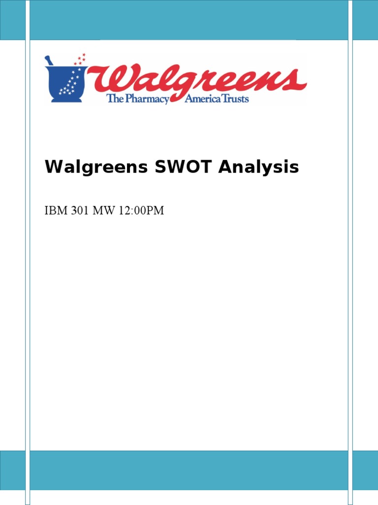 Walgreens SWOT | PDF | Retail | Swot Analysis