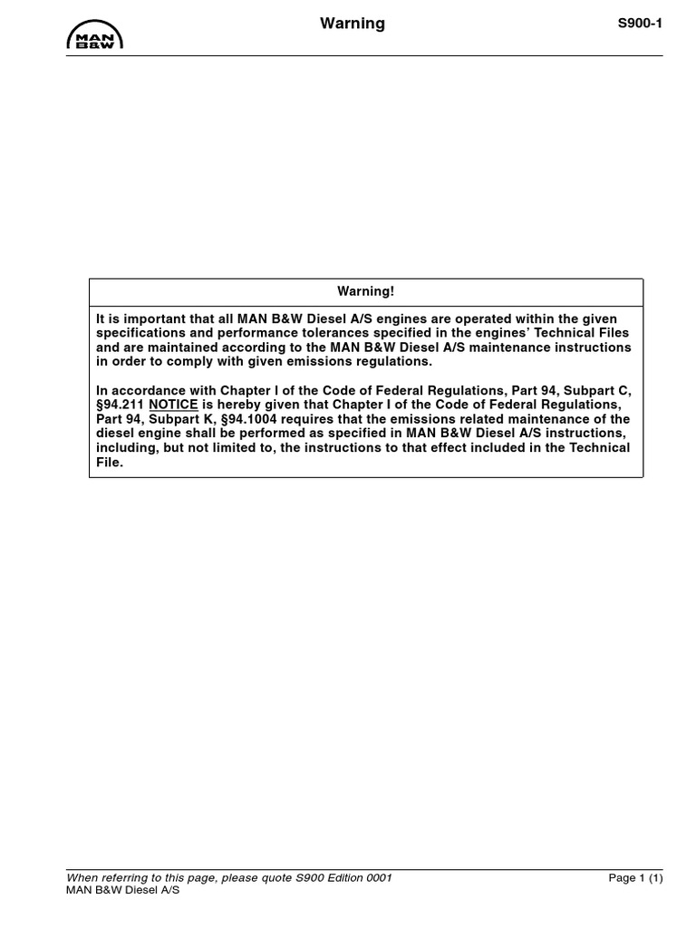 S60ME-C 01 Maintenance | PDF | Piston | Valve