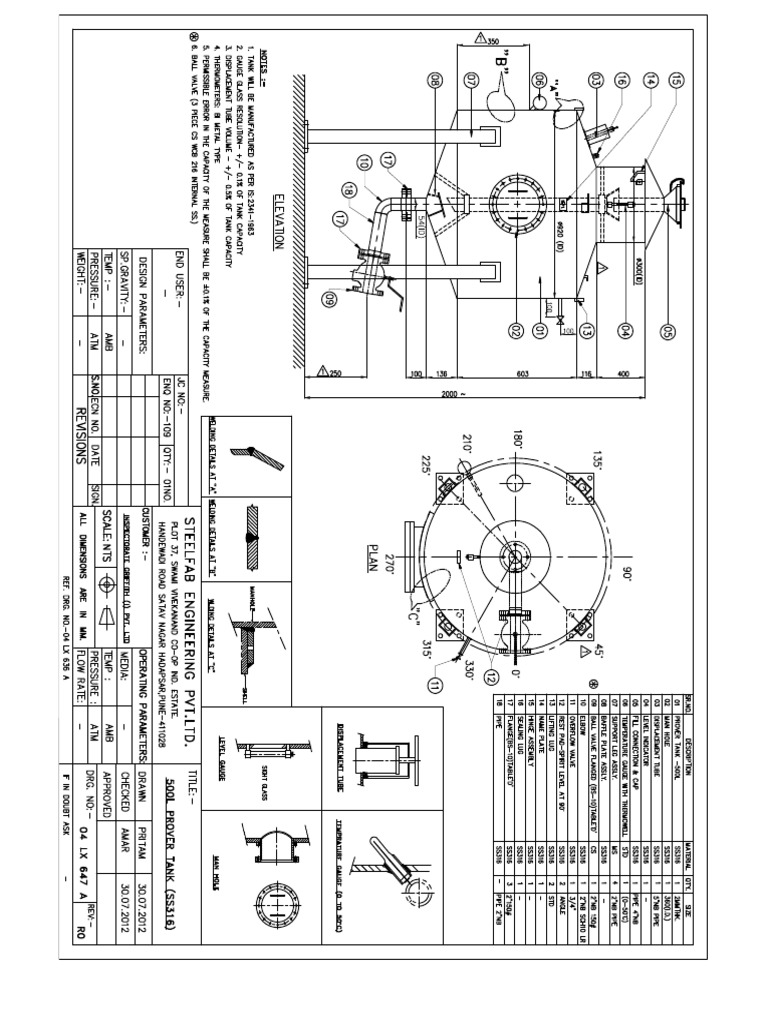 500 Ltrs. Prover Tank | PDF