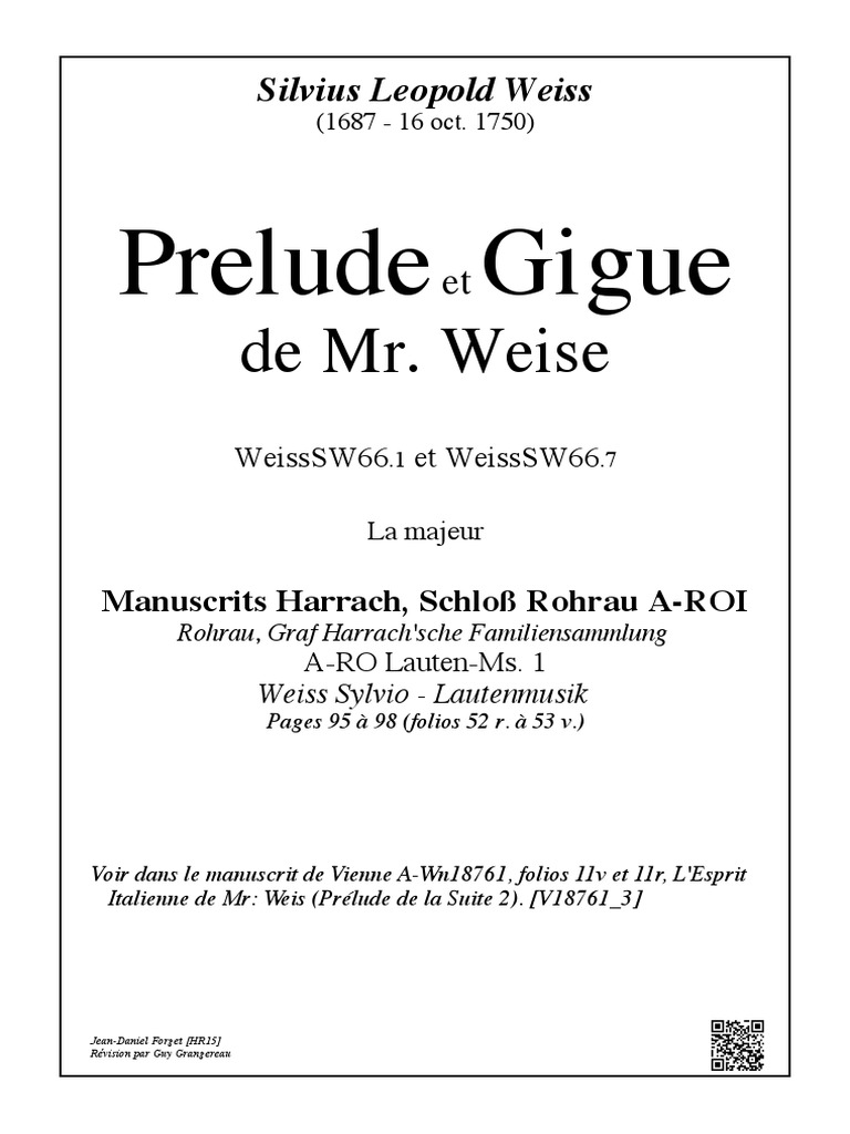 HR15 W Prelude Gigue | PDF | Musique classique | Divertissement (Général)