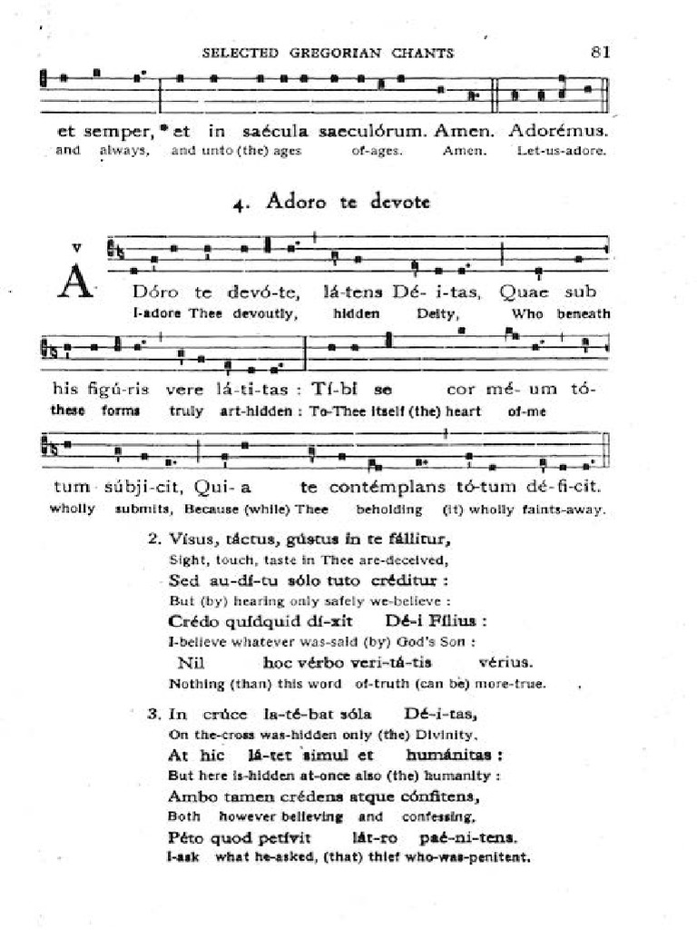 Adoro Te Devote | PDF