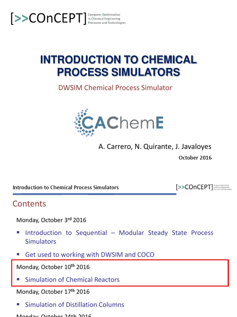 Introduction To Chemical Process Simulators Tutorial On Simulation of ...