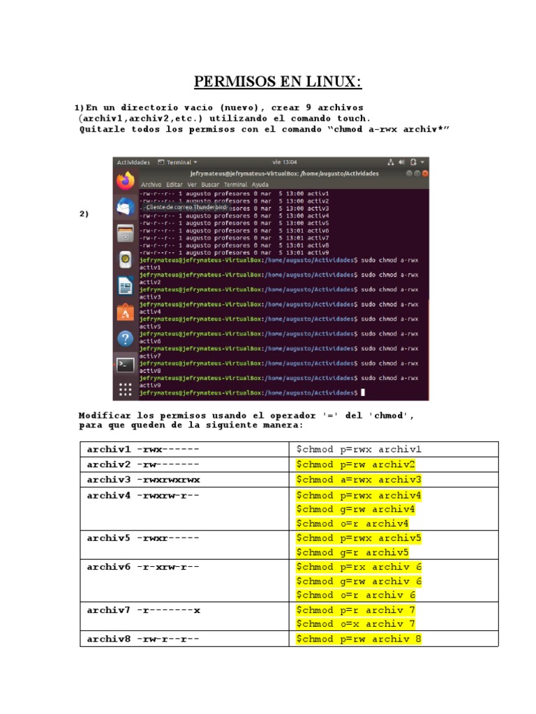 Permisos en Linux | PDF | Ciencias de la Computación | Gestión de datos