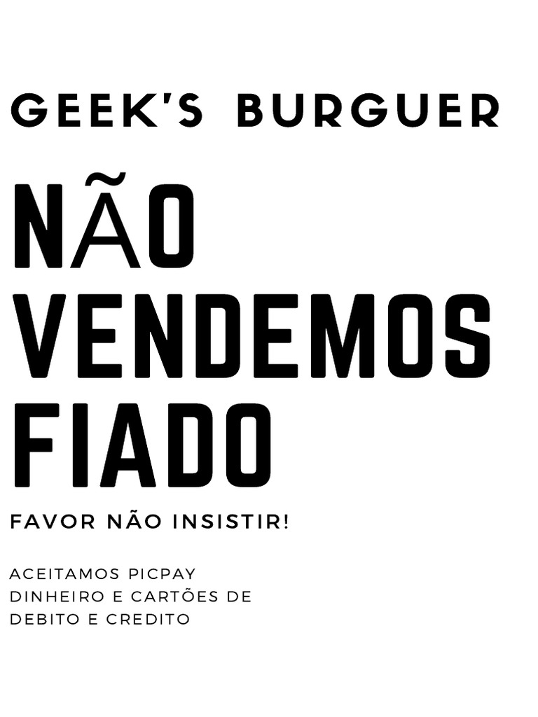 Não Vendemos Fiado | PDF