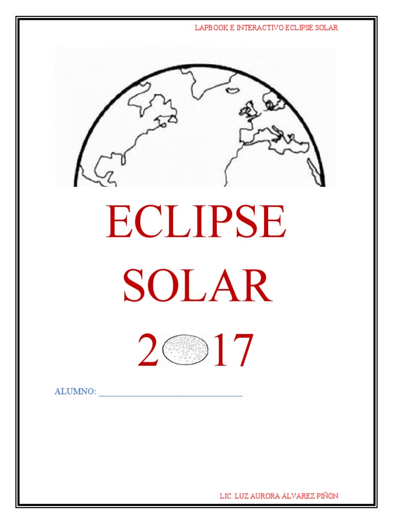 Lapbook Interactivo: Eclipse Solar | PDF