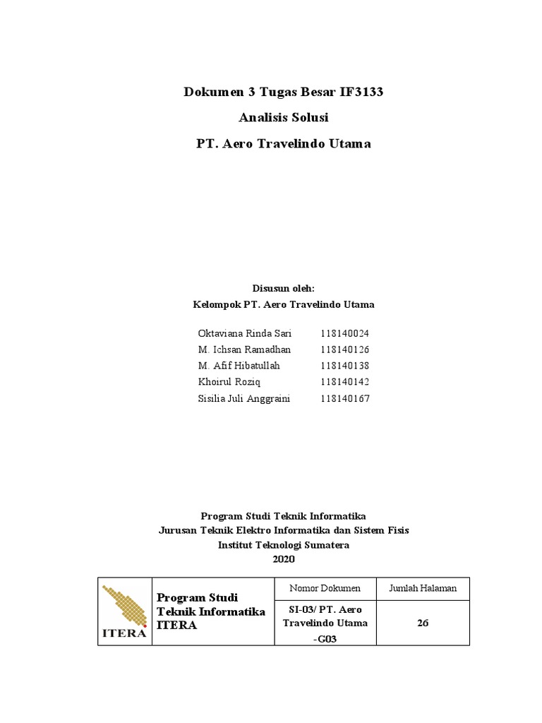 Analisis Solusi Sistem Informasi Aero Travelindo | PDF