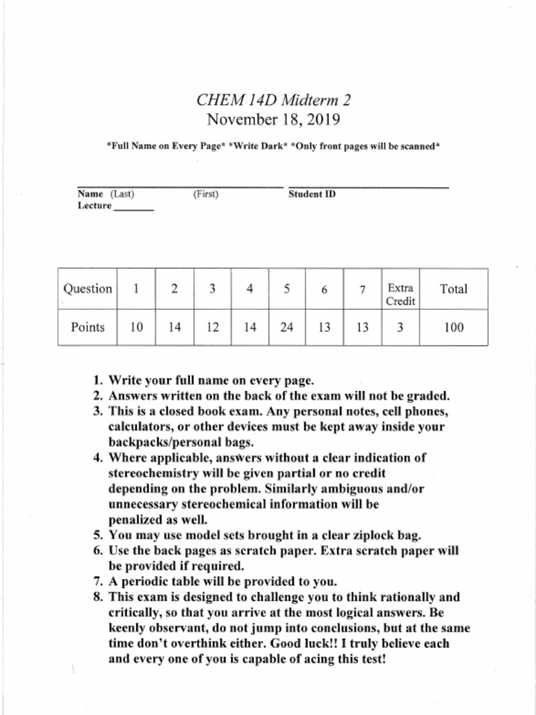 Nag Fall 2019 Midterm 2 Key | PDF