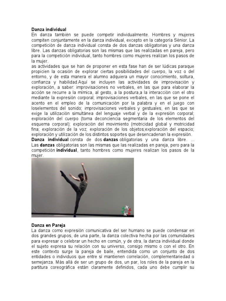 Danza Individual | PDF | Musica Tango | Bailes