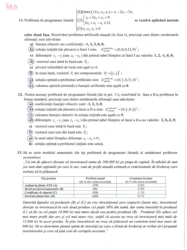 EVP2 (Subiecte Rezolvate) - 2016-2017 | PDF