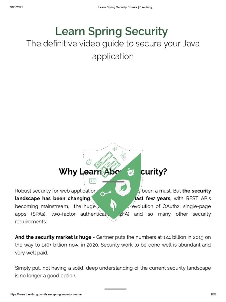 Learn Spring Security Course Baeldung Pdf Password Access Control 6575