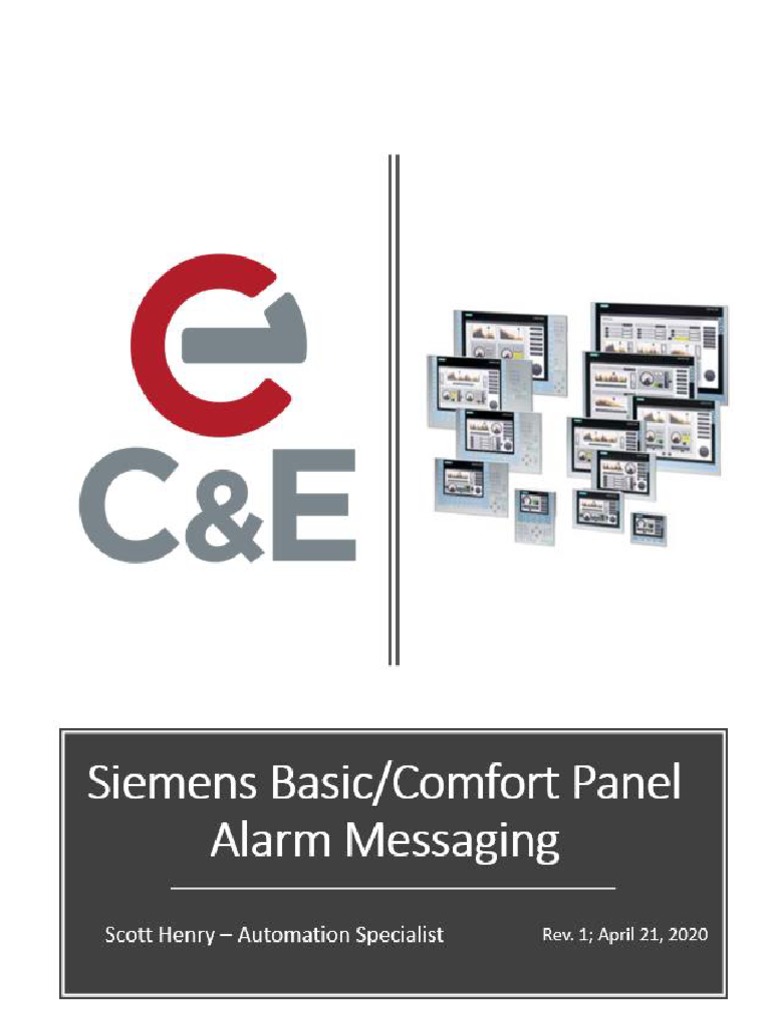 Siemens Comfort Panel Alarm Messaging | PDF | Bit | Computer Science