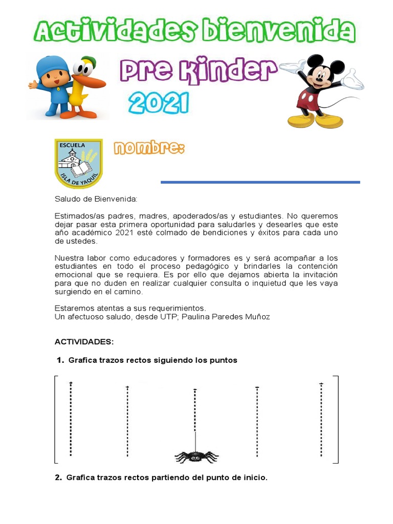 Planificacion Adaptacion Pre Kinder 2021 Utp | PDF