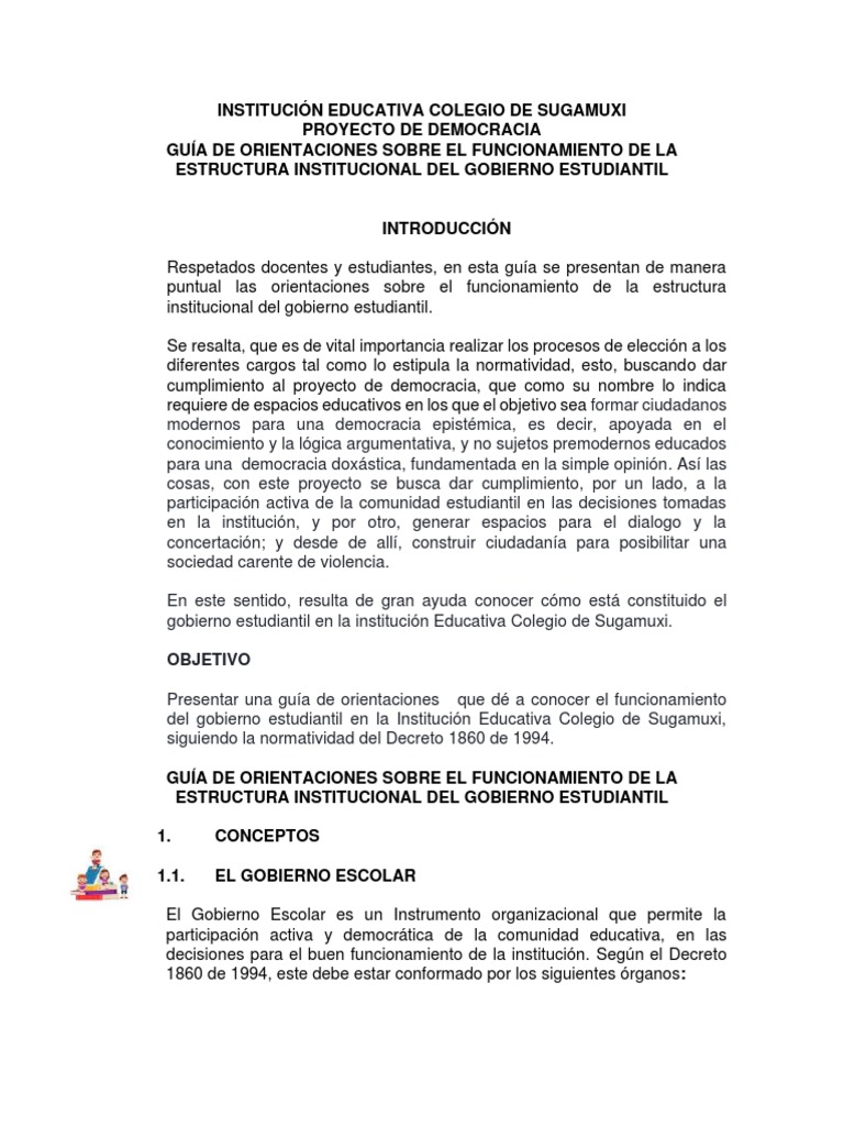 Guía de Orientaciones Sobre El Funcionamiento de La Estructura ...