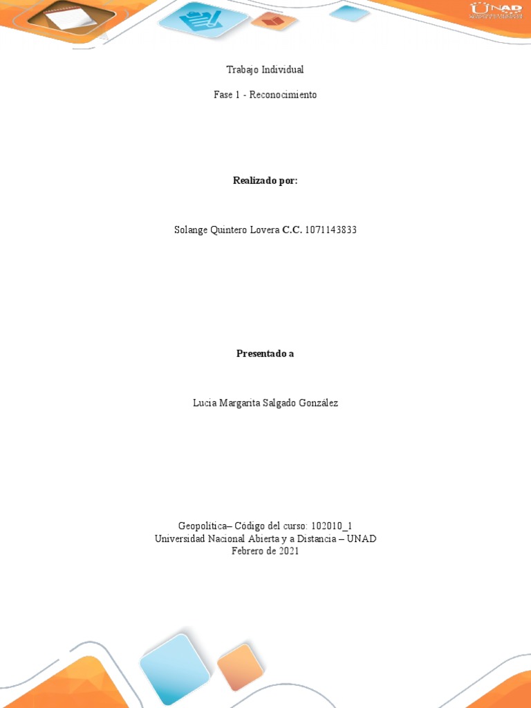 Fase 1 Solange Quintero 102010 1 | PDF | Geopolítica | Cooperación