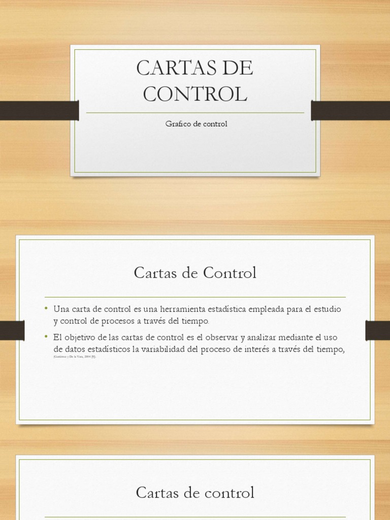 Cartas de Control | PDF | Estadísticas | Desviación Estándar